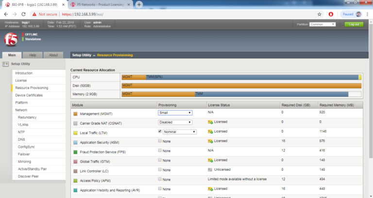 F5 BIG-IP LTM Initial Configuration - Step by Step guide