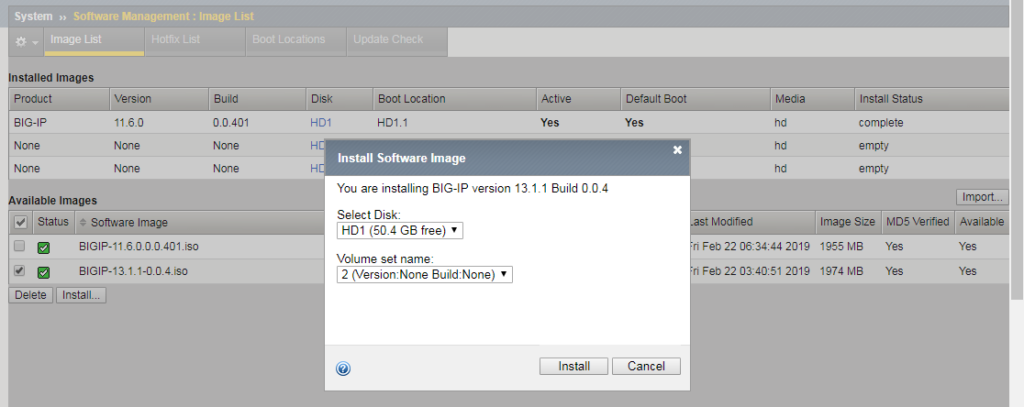How to upgrade F5 Big-IP software version - LetsConfig