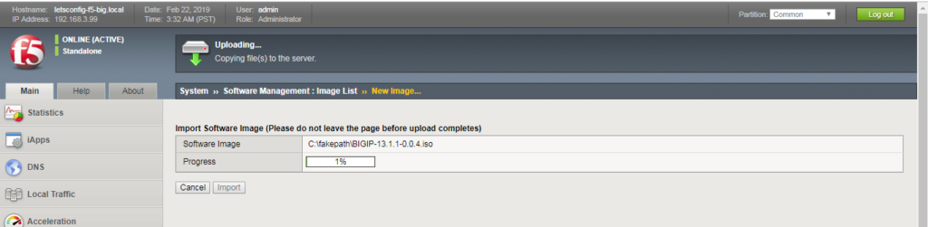 How to upgrade F5 Big-IP software version - LetsConfig