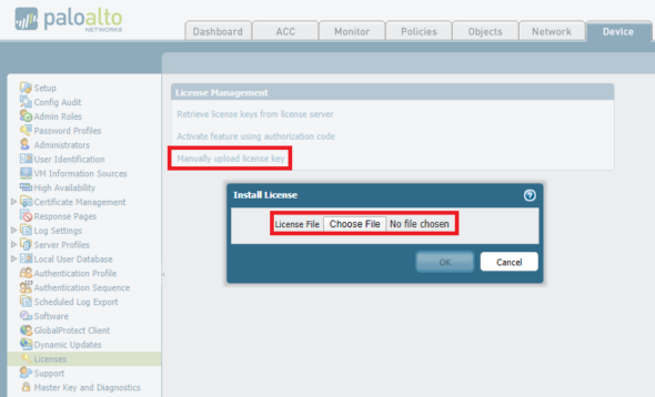 Activating Licenses and Subscriptions in Palo Alto Firewalls