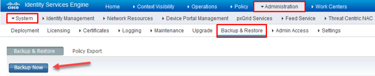 How to backup Cisco ISE 2.7 - Step-by-step - LetsConfig